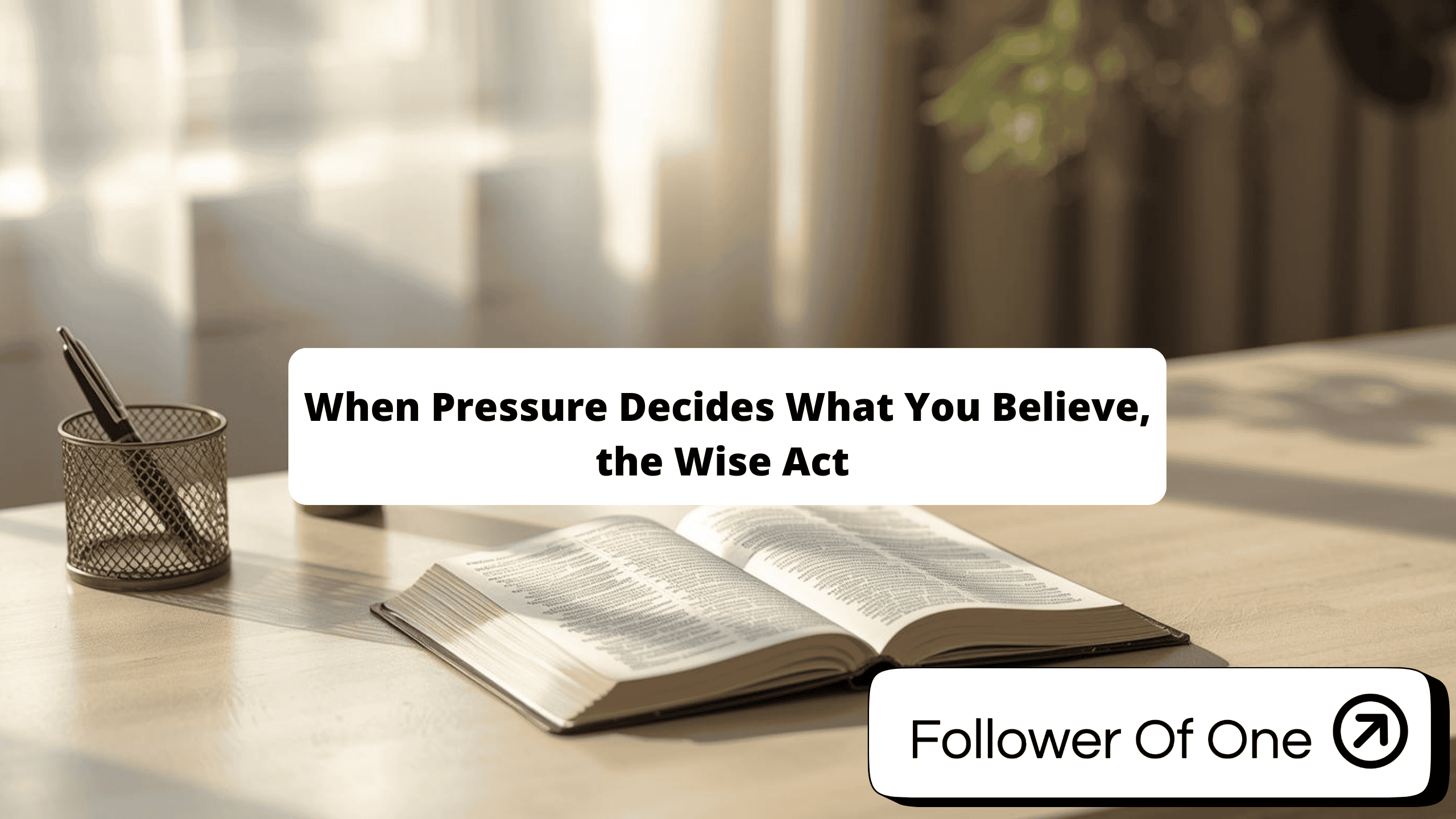 When Pressure Decides What You Believe, the Wise Act - Follower Of One